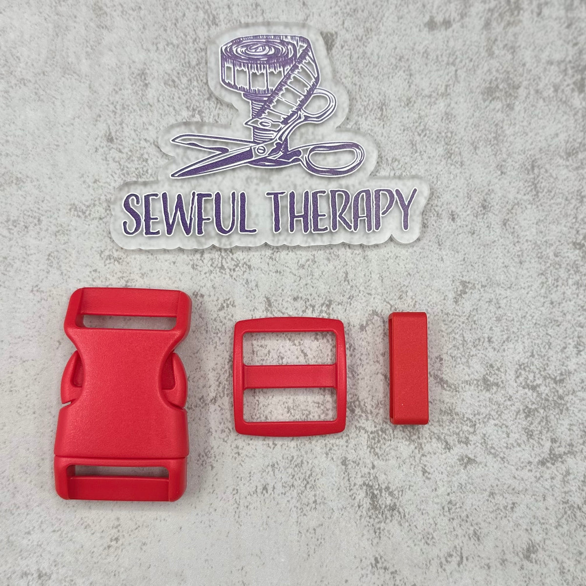1" Plastic Buckle Set: Side Release Buckle + Adjuster + Loop – Sewful ...