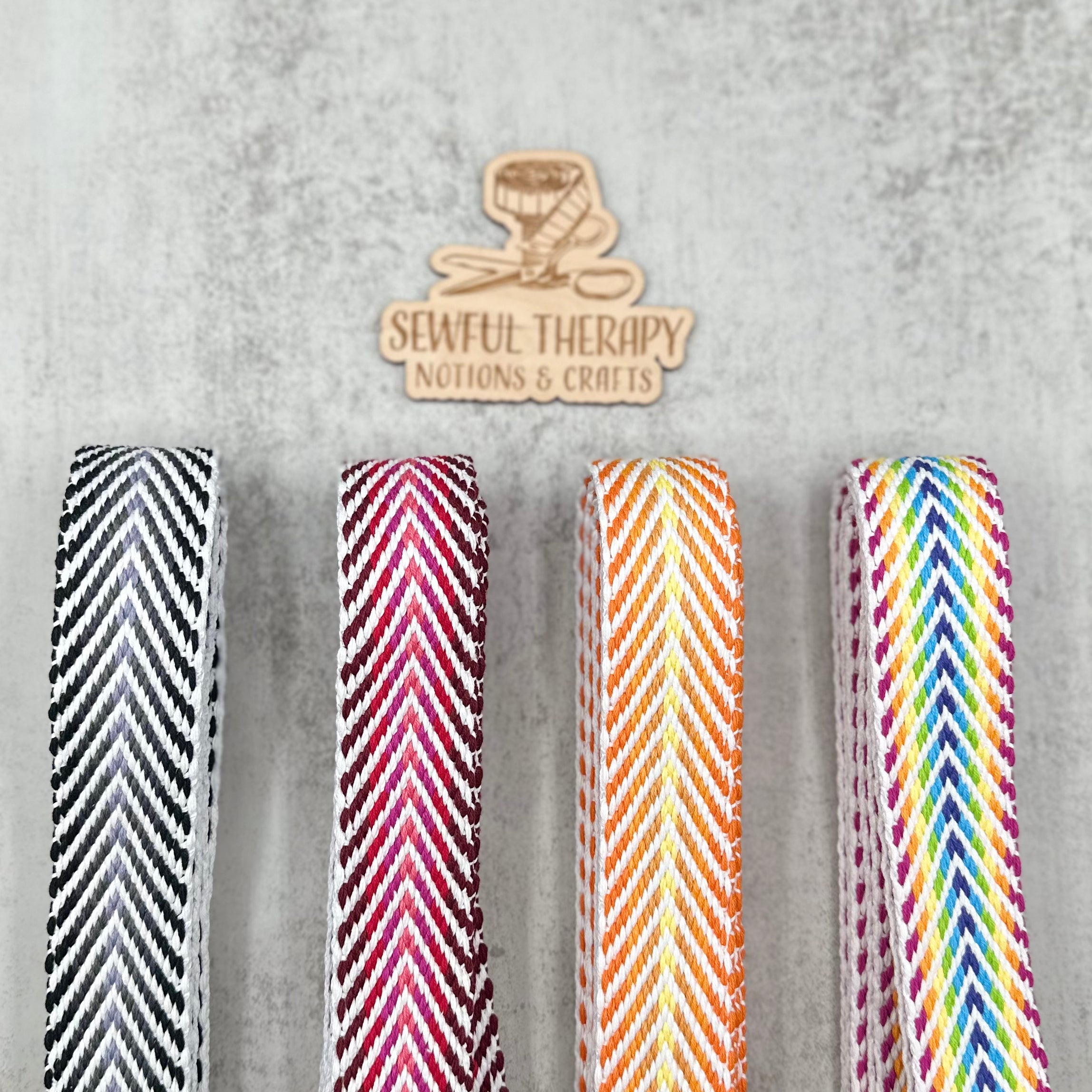 1.5" (38mm) Wide - Woven Ombre Chevron Webbing (3 Yards) – Sewful ...
